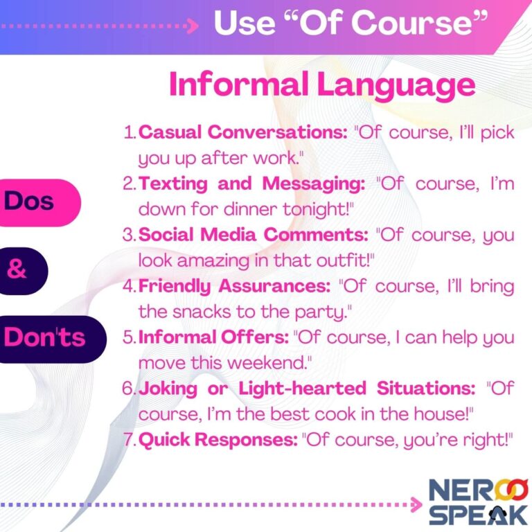 Of Course Meaning - Neroo Speak